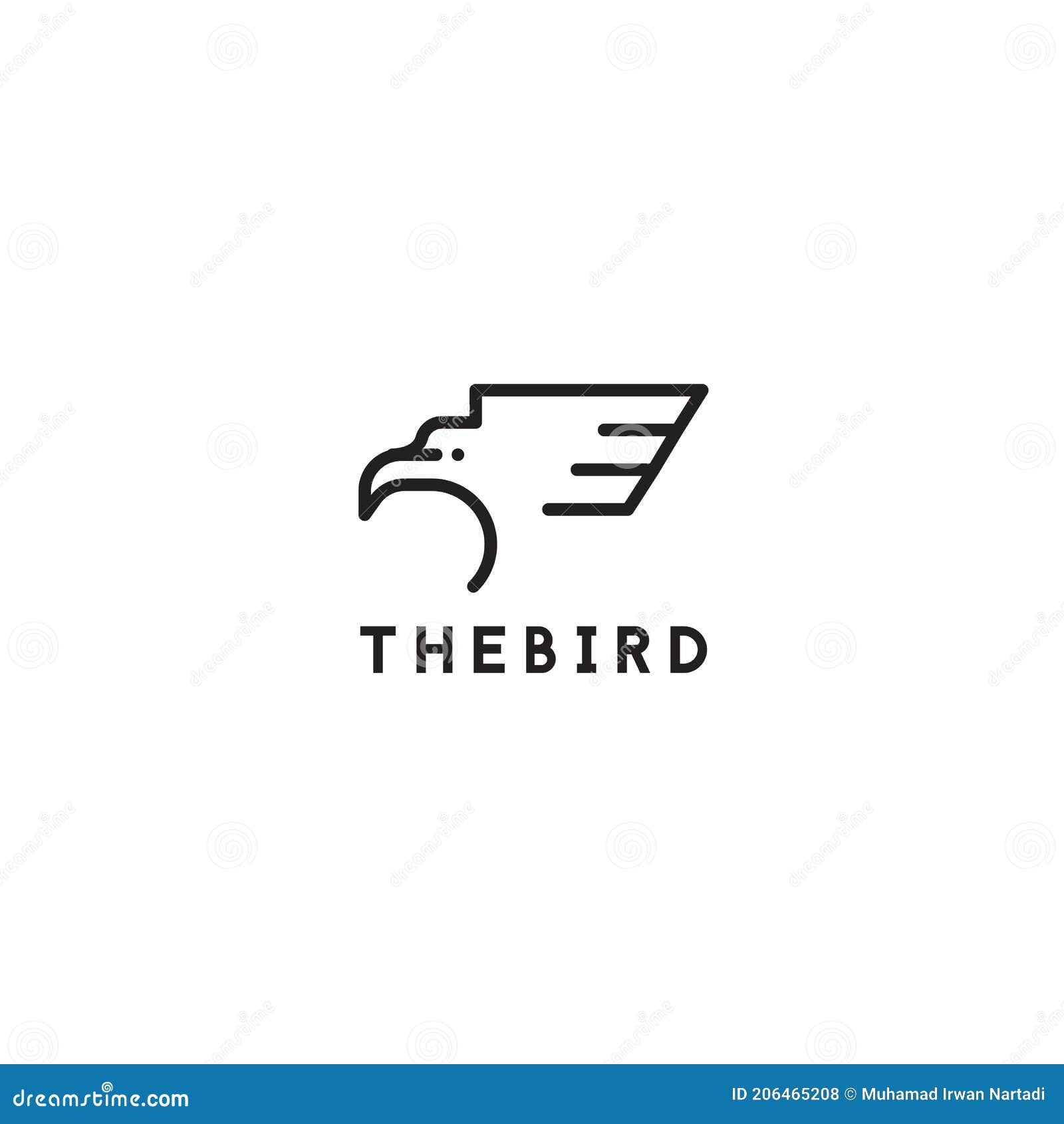 The bird logo icon stock vector. Illustration of sign - 206465208