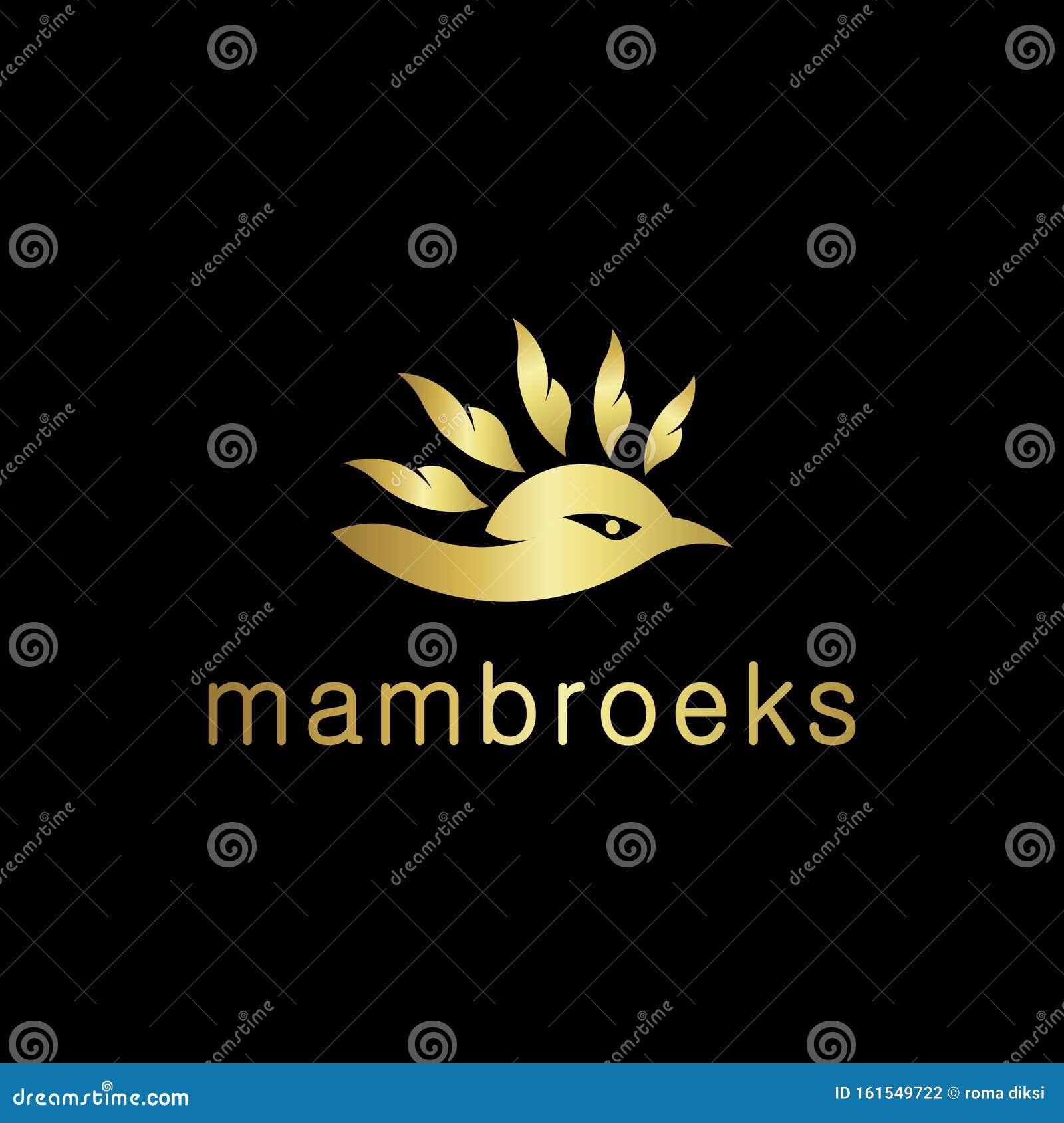 Mambruk Bird for Indonesia Logo Design Stock Illustration ...