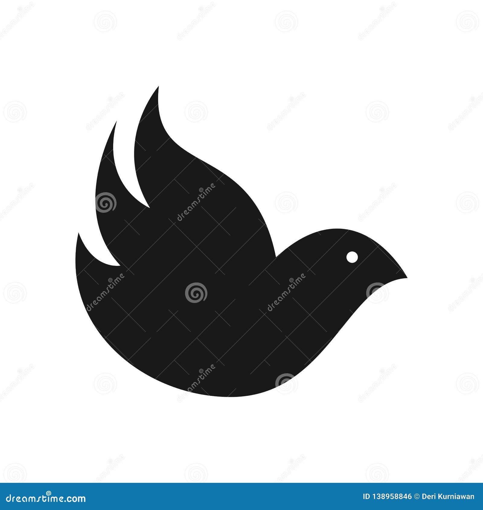 Bird logo monogram stock vector. Illustration of blue - 138958846