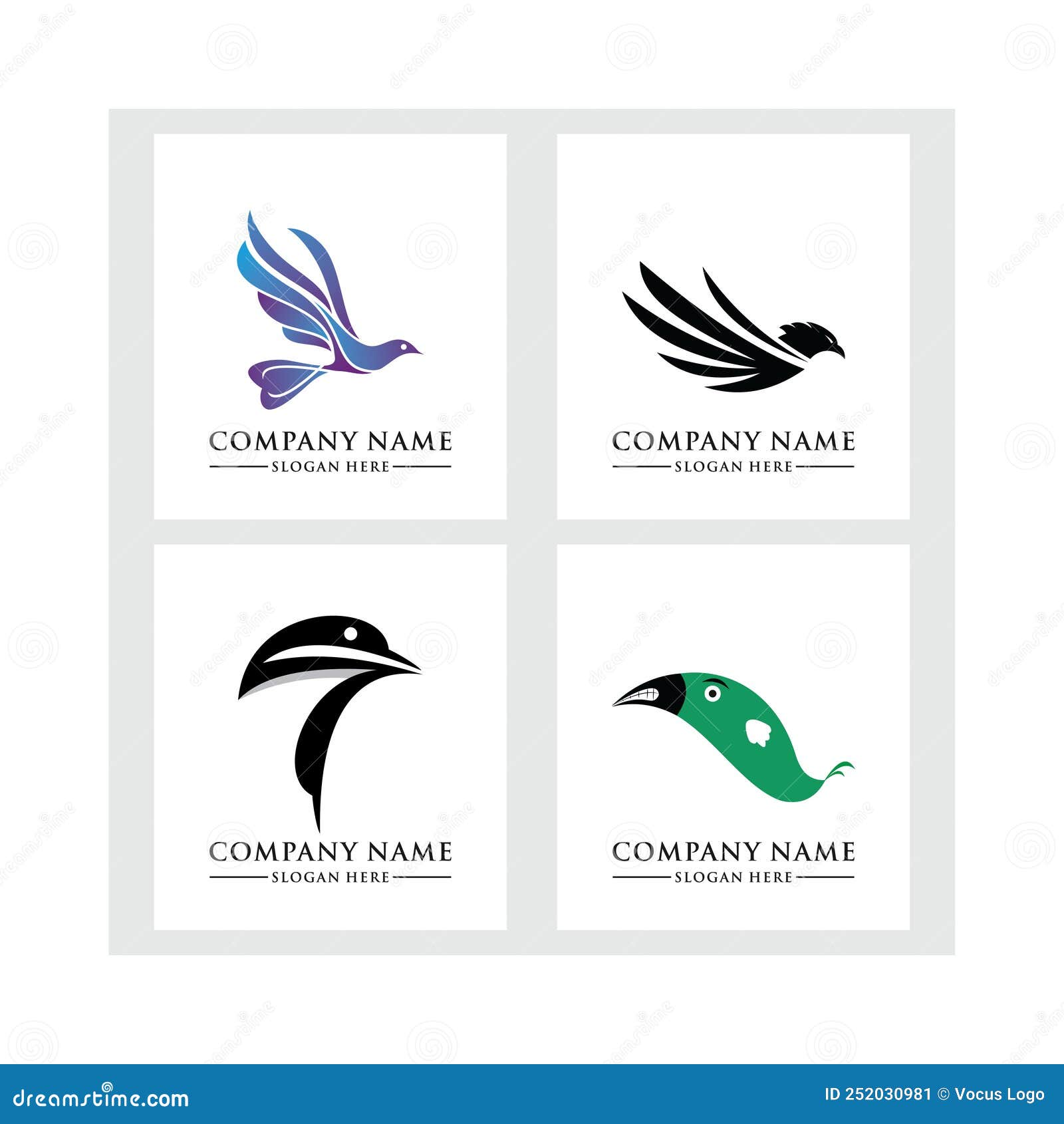 Bird Logo Template stock vector. Illustration of template - 252030981