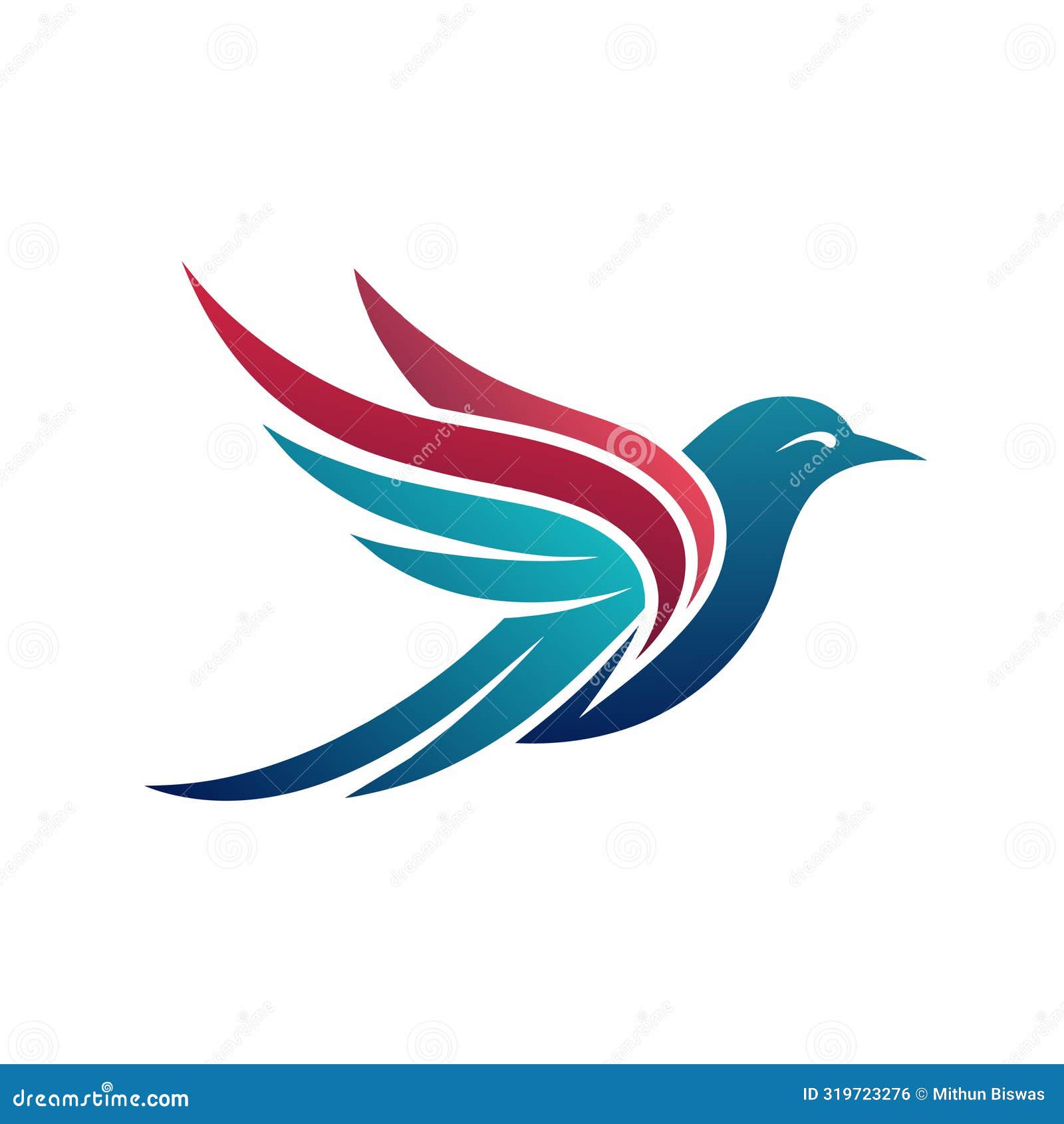 Bird Logo Vector Art Illustration with a Bird Icon Logo Silhouette ...