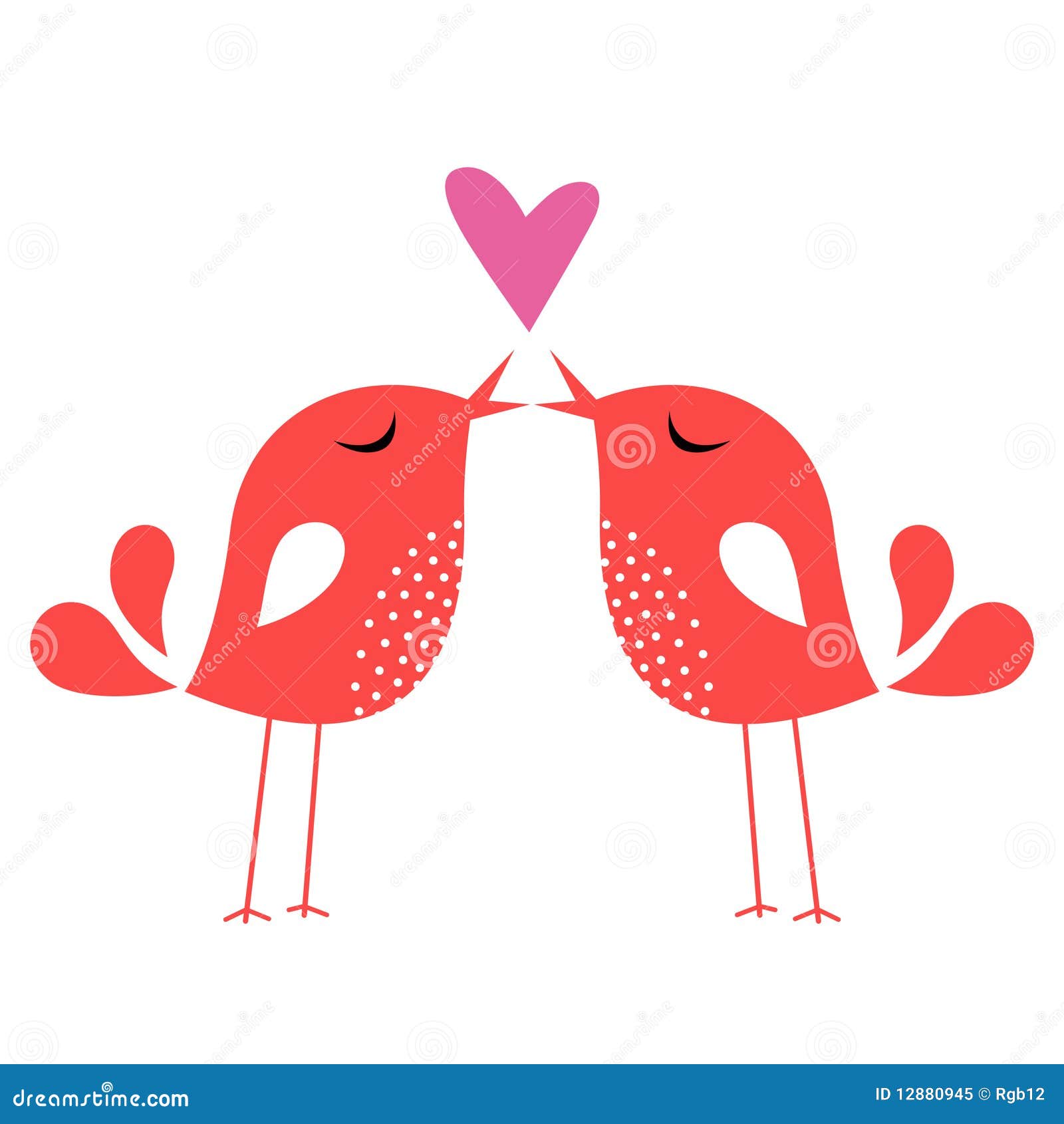 Bird love card stock vector. Illustration of graphic - 12880945