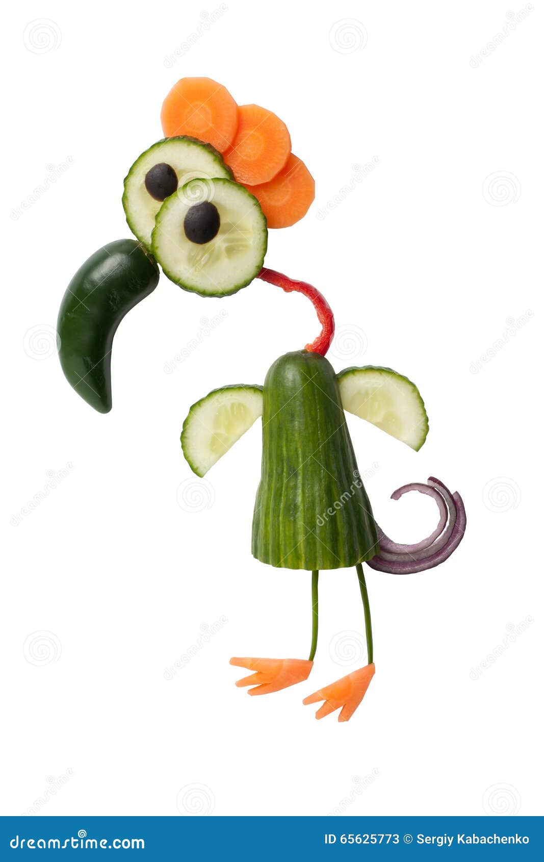 Bird made of vegetables stock image. Image of pepper - 65625773