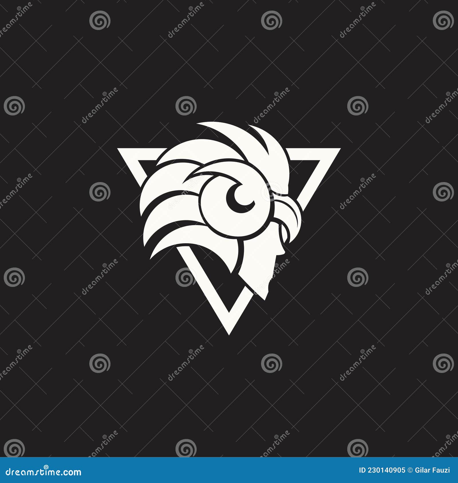 Triangle birdman logo stock vector. Illustration of moba - 230140905