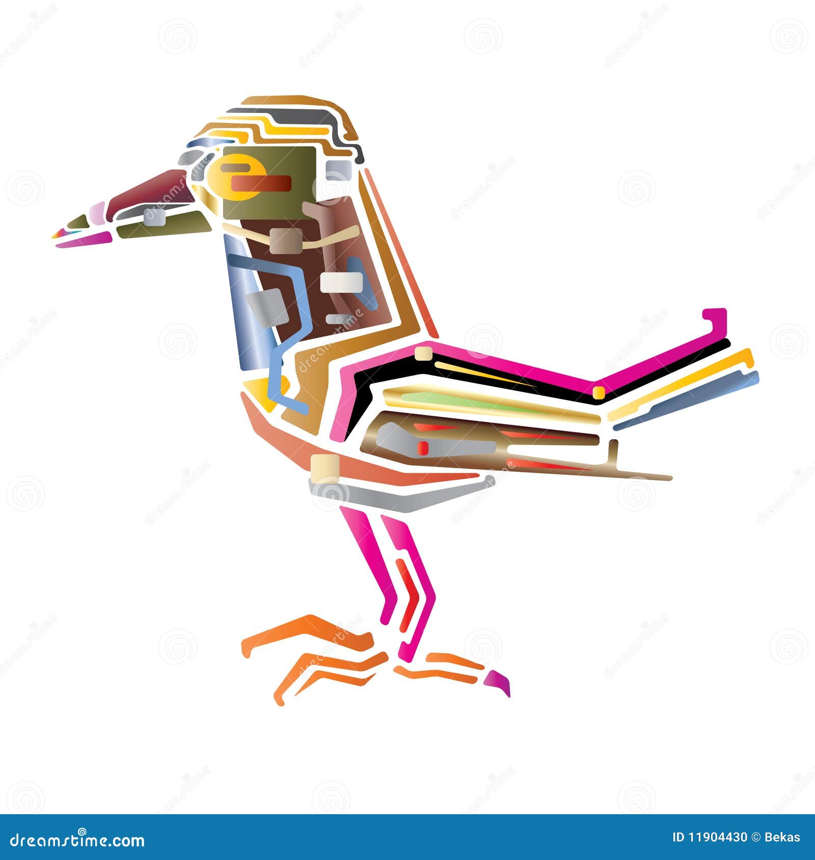 Bird map stock vector. Illustration of look, amusing - 11904430