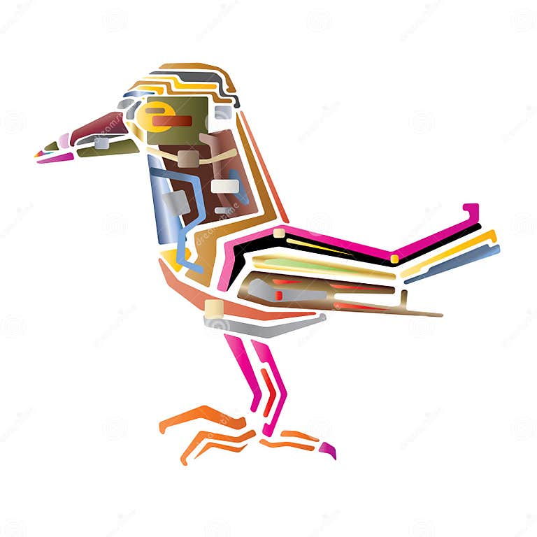 Bird map stock vector. Illustration of look, amusing - 11904430