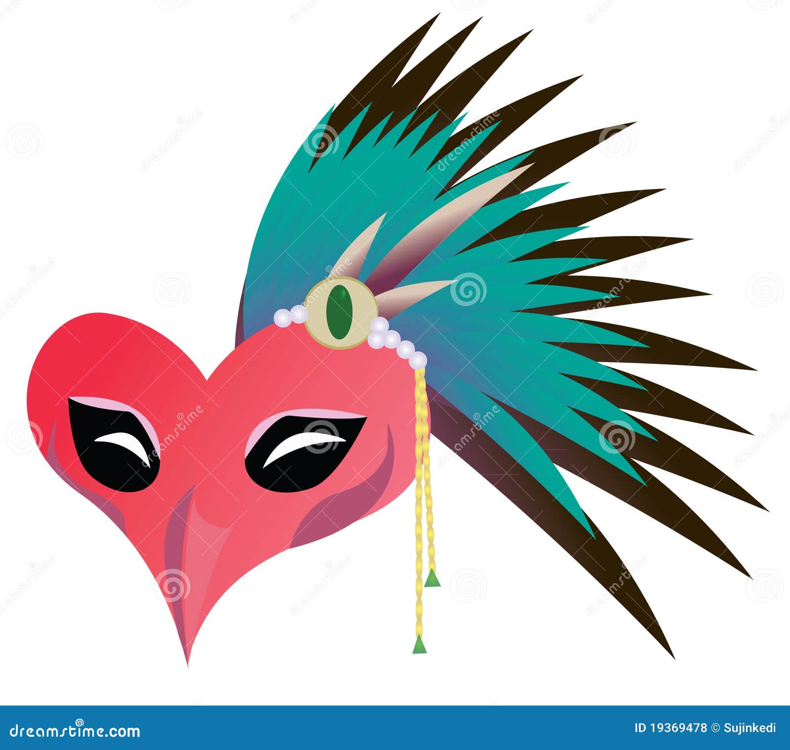 Bird Mask stock illustration. Illustration of 17th, feathers - 19369478