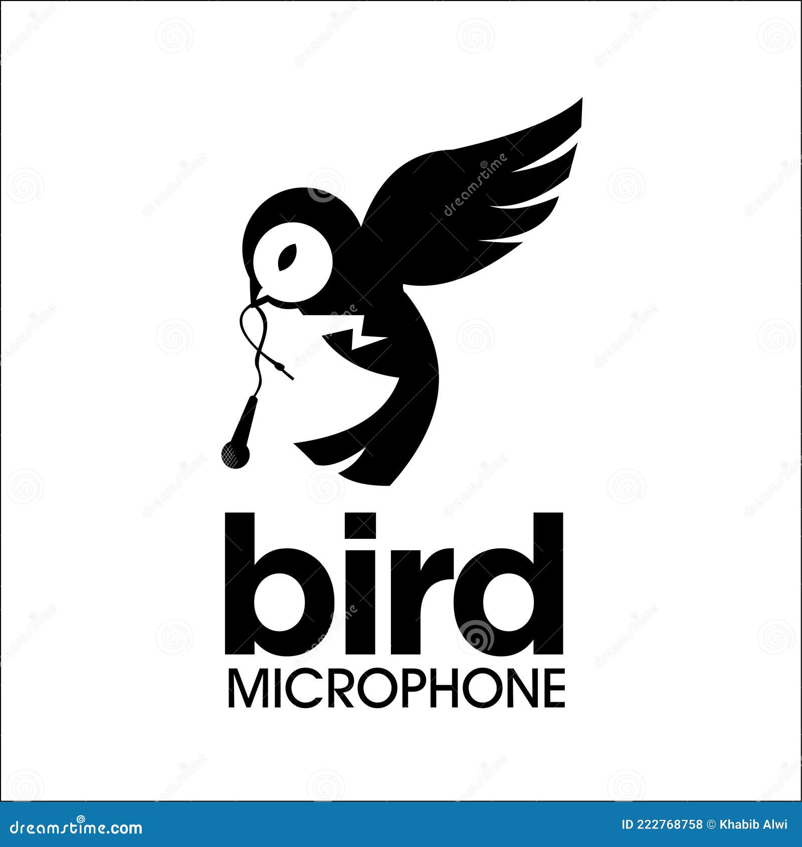 Bird Microphone Icon / Exclusive Logo Stock Vector - Illustration of ...