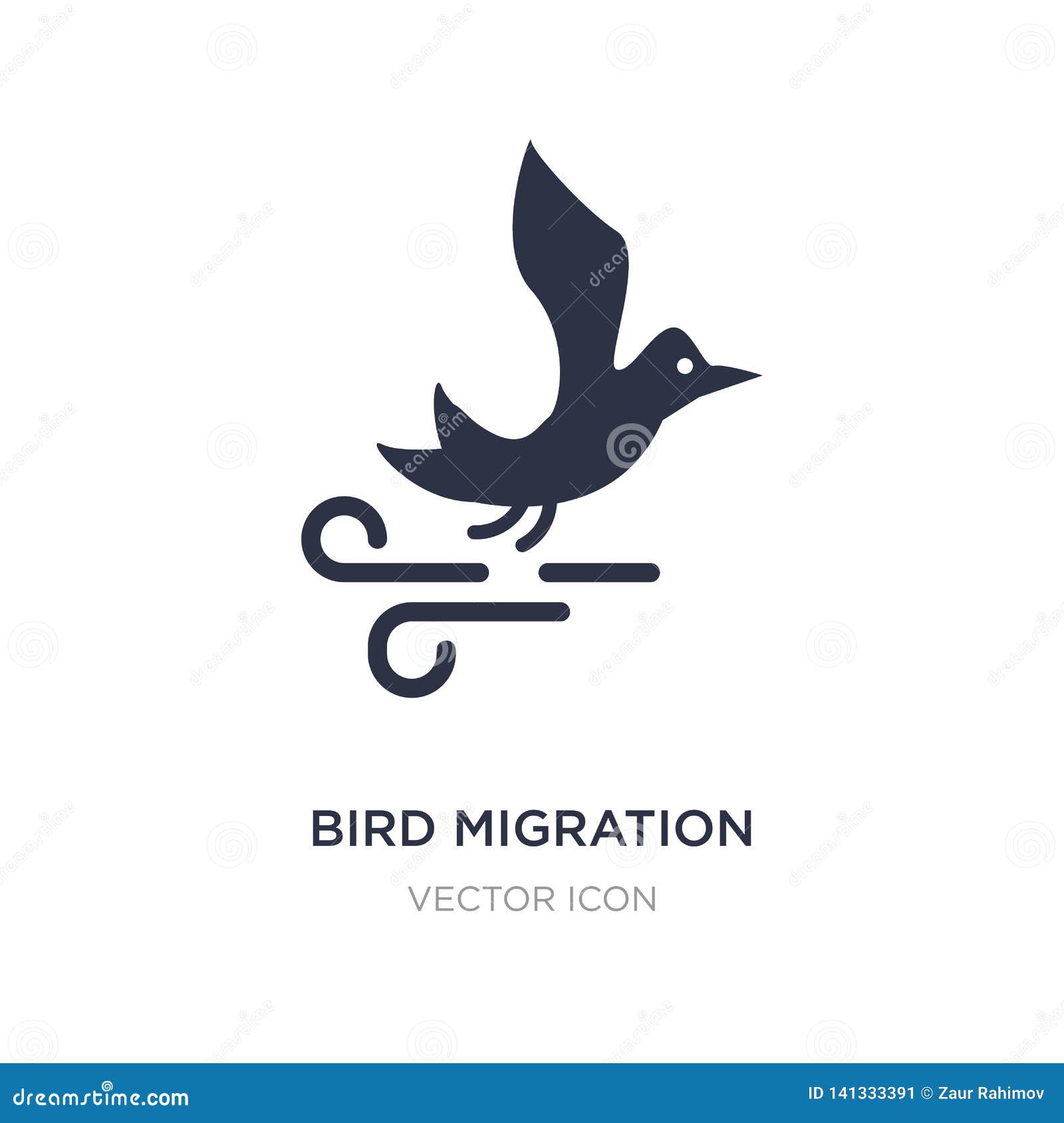 Bird Migration Icon On White Background. Simple Element Illustration ...