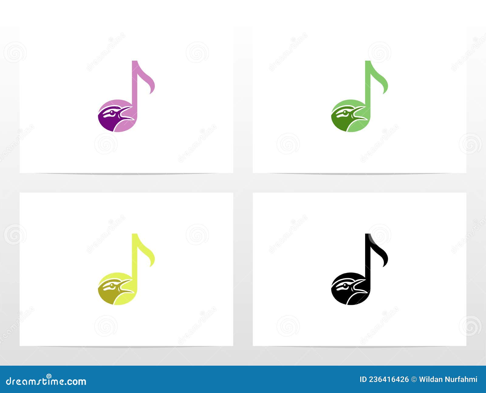 Bird and Music Note Logo Design Stock Vector - Illustration of mascot ...