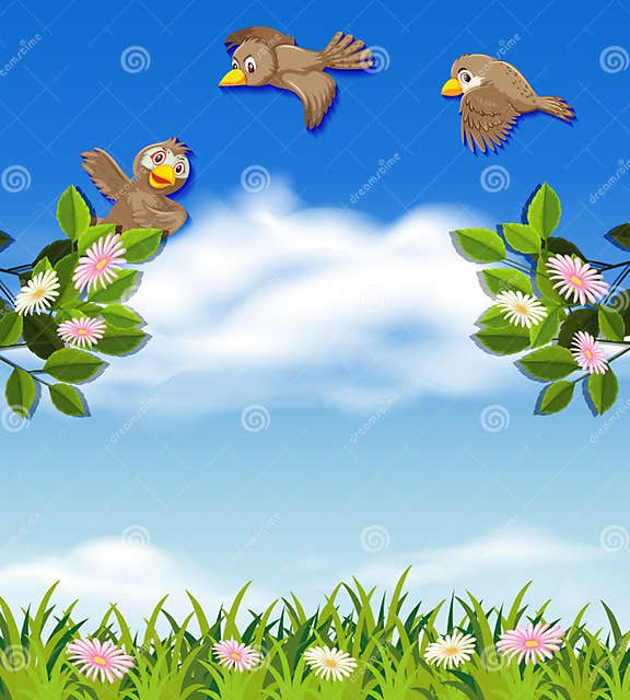 Bird in nature background stock vector. Illustration of alive - 203639254