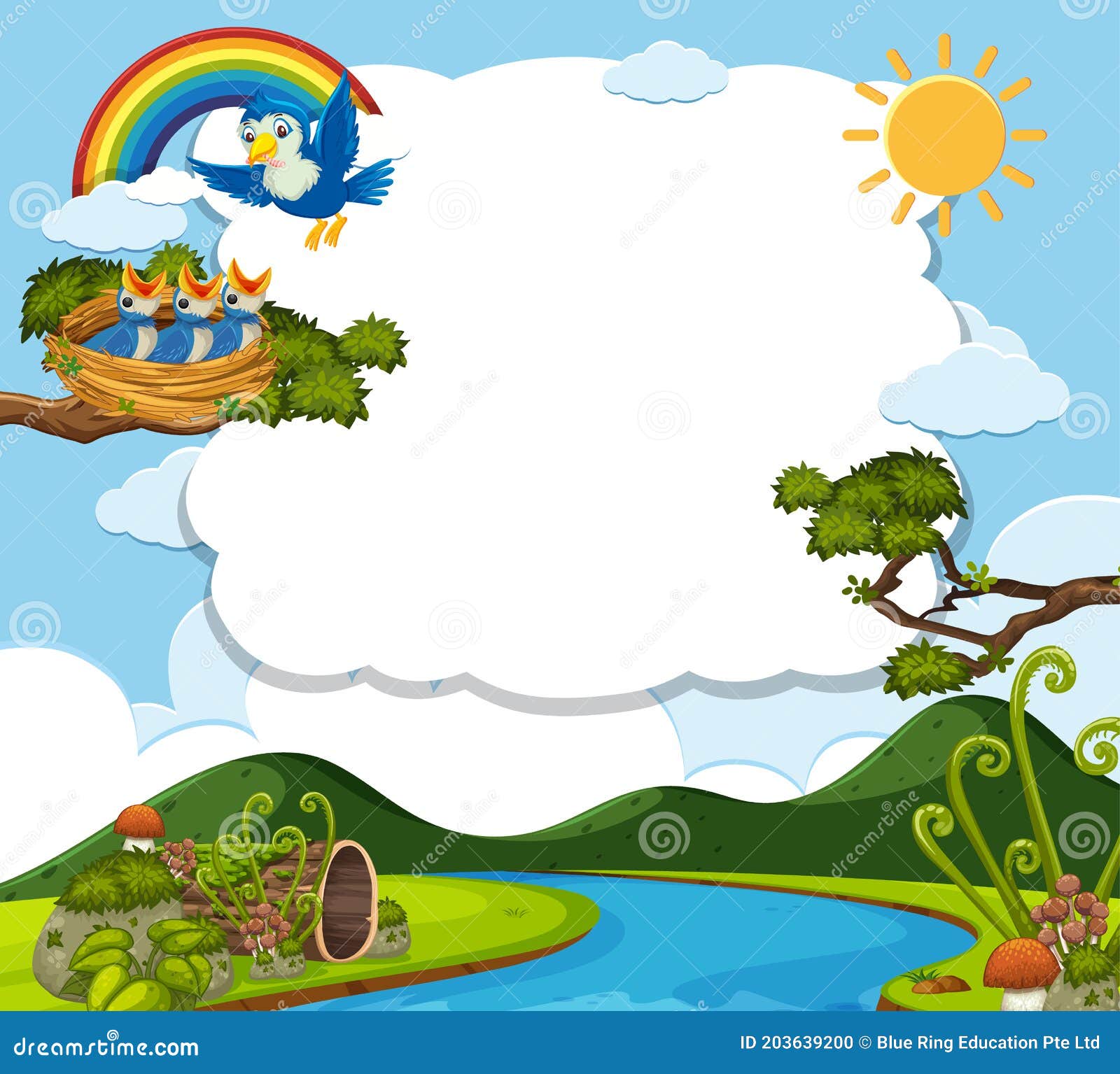 Nature Blank Brochure Design Vector Illustration | CartoonDealer.com ...