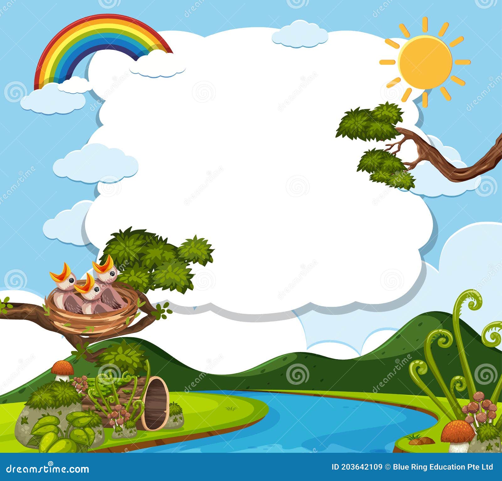 Nature Blank Brochure Design Vector Illustration | CartoonDealer.com ...