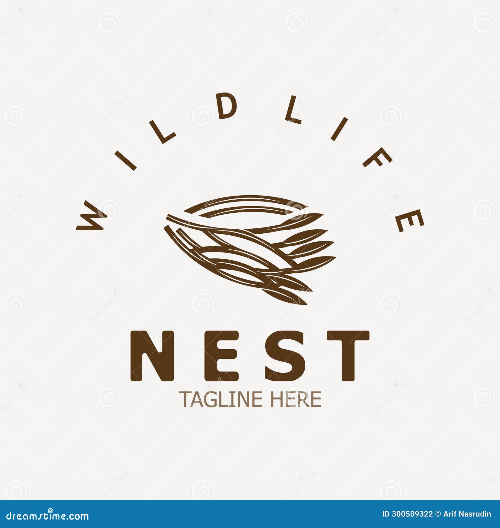 Bird Nest Logo Branch Natural Root Tree Spring Template Vector Stock ...