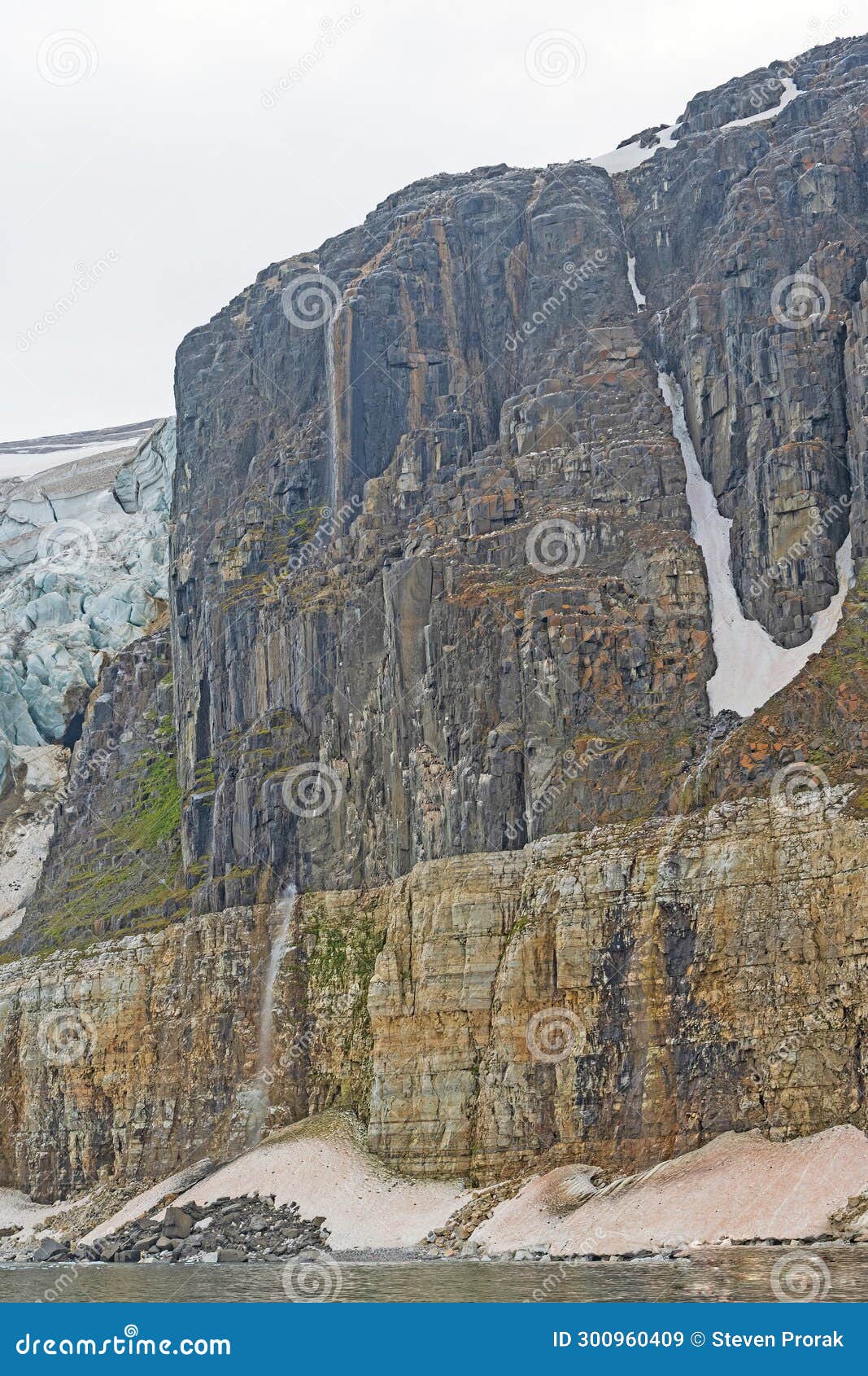 Bird Nesting Cliffs in the High Arctic Stock Image - Image of scenic ...