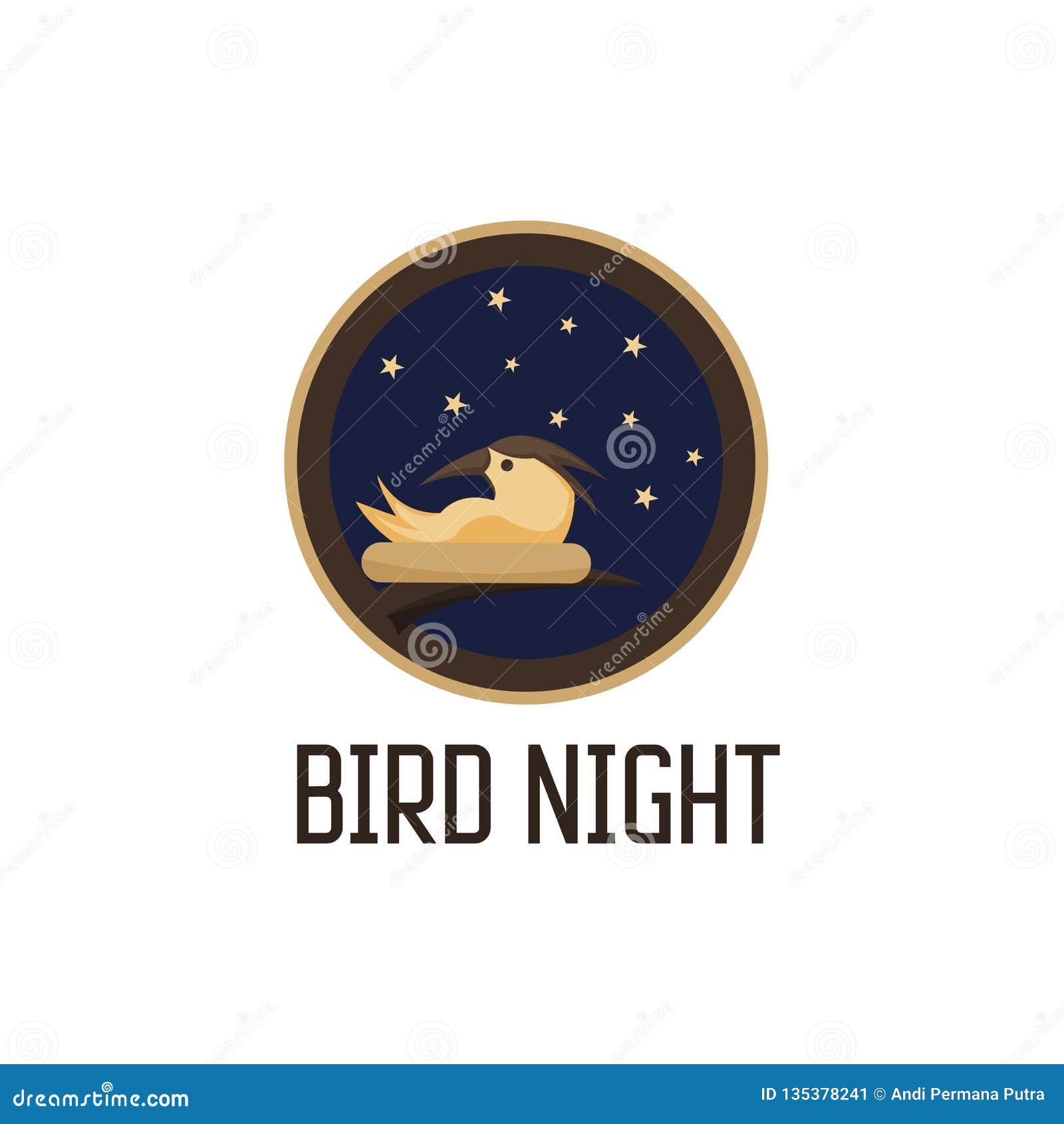 Bird Night Vector Illustration Design Stock Vector - Illustration of ...
