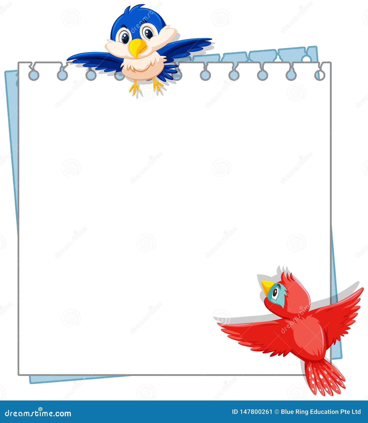A bird on note template stock vector. Illustration of message - 147800261