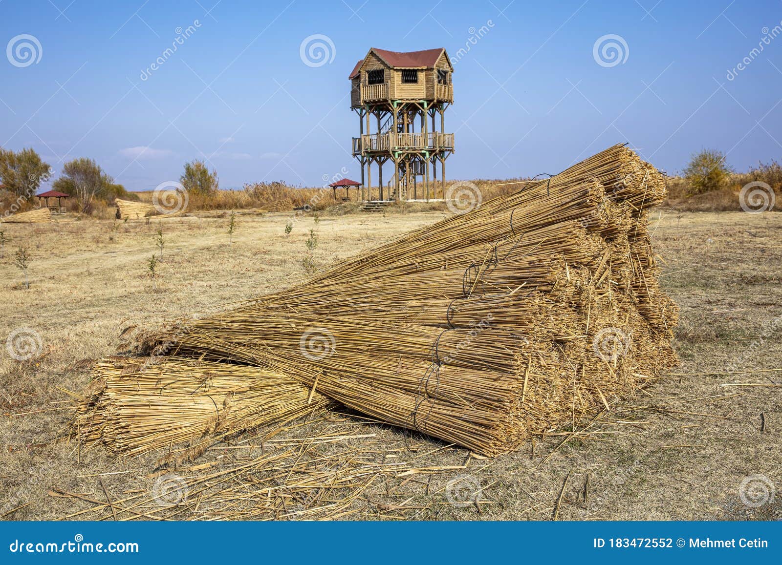 Bird Observation Tower at the Lake in Lake Eber, Afyon Province, Turkey ...