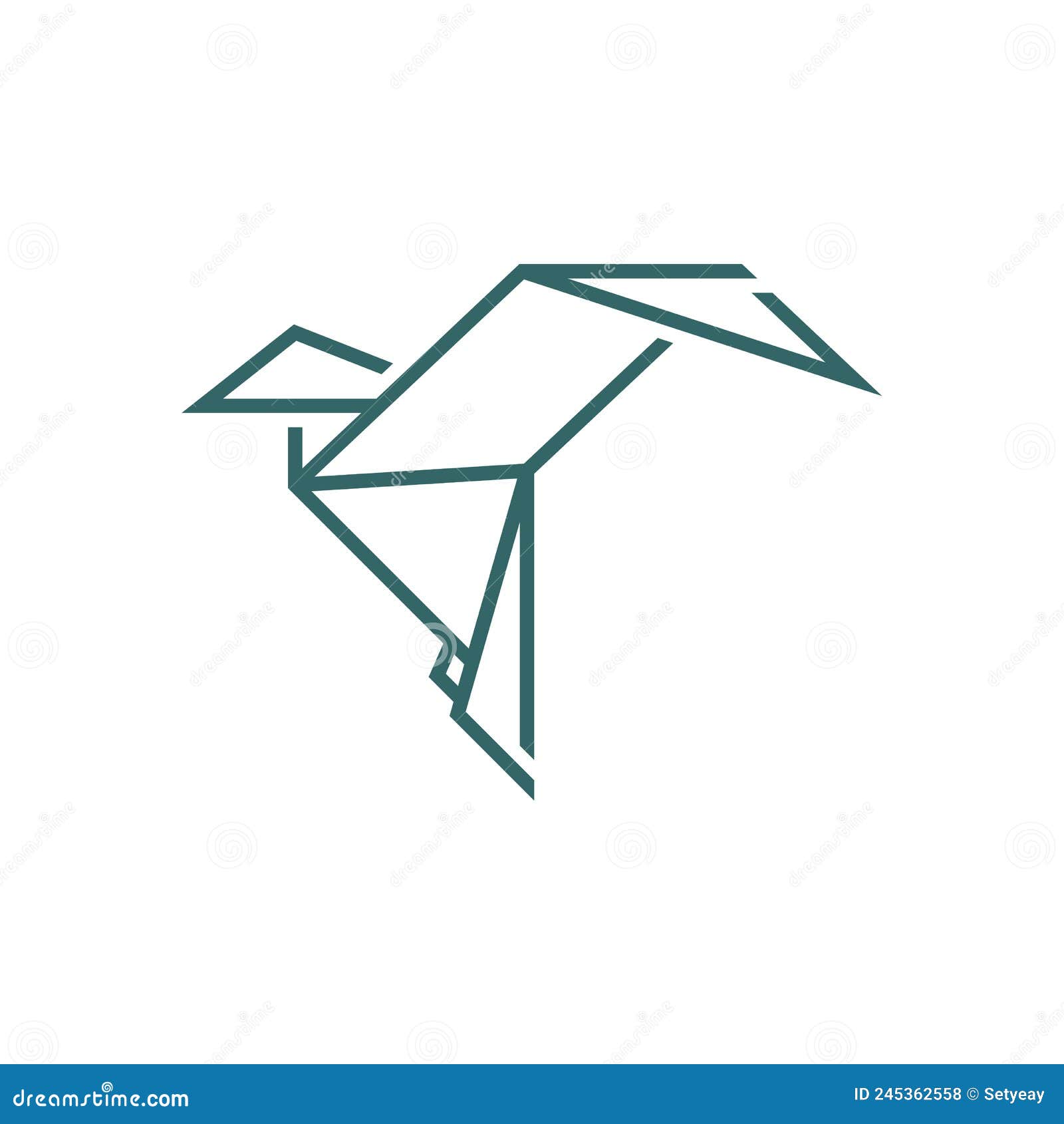 Bird Origami Logo Design Vector. Icon Symbol Stock Illustration ...
