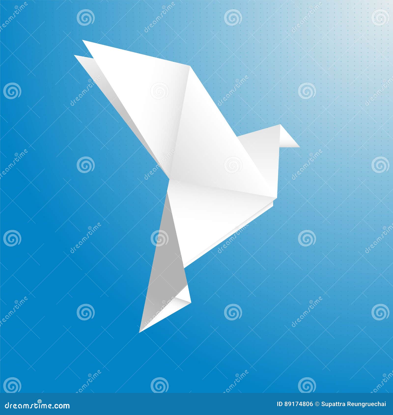 Bird from a paper vector stock vector. Illustration of asia - 89174806
