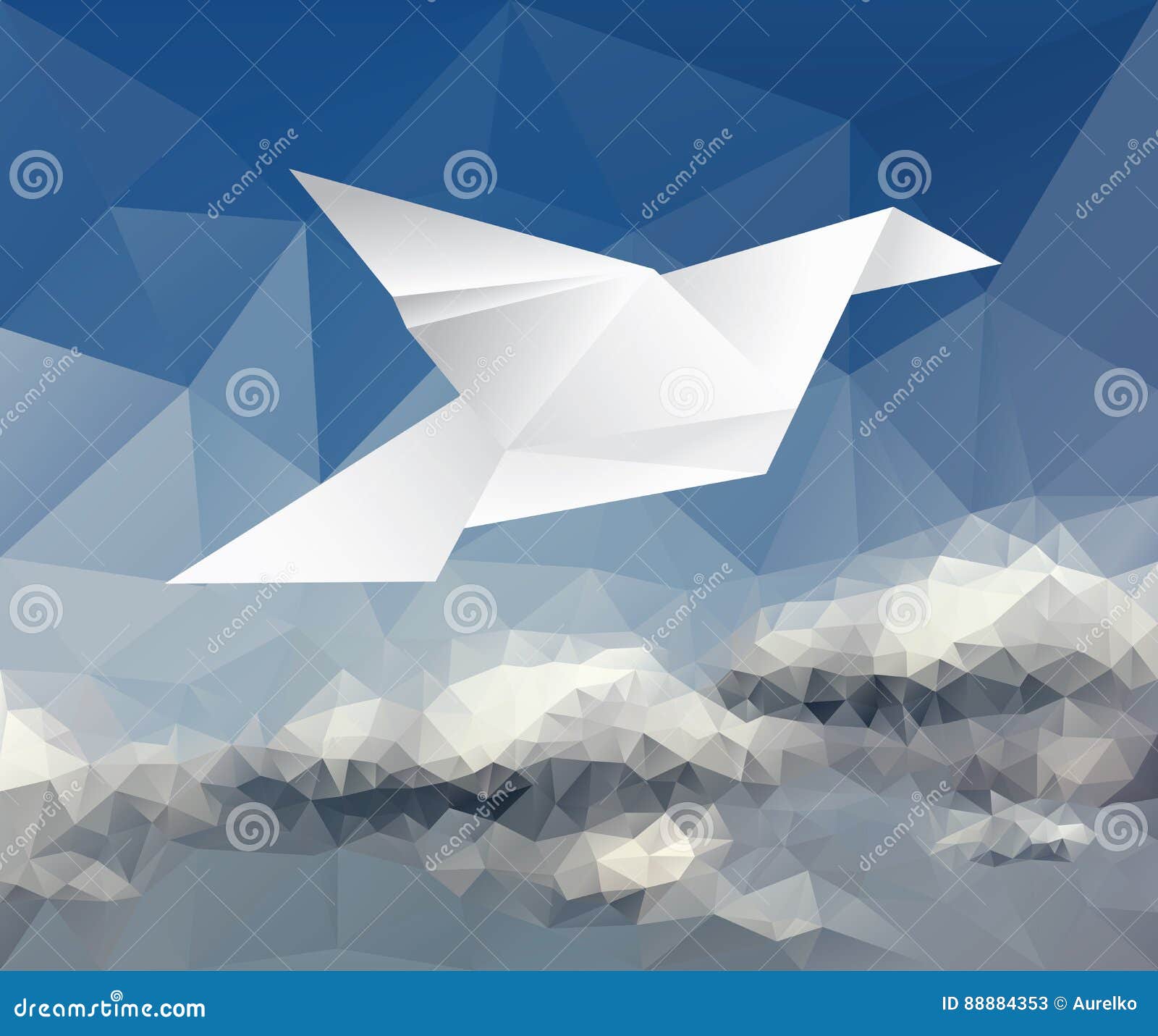 Bird paper stock vector. Illustration of animal, dove - 88884353