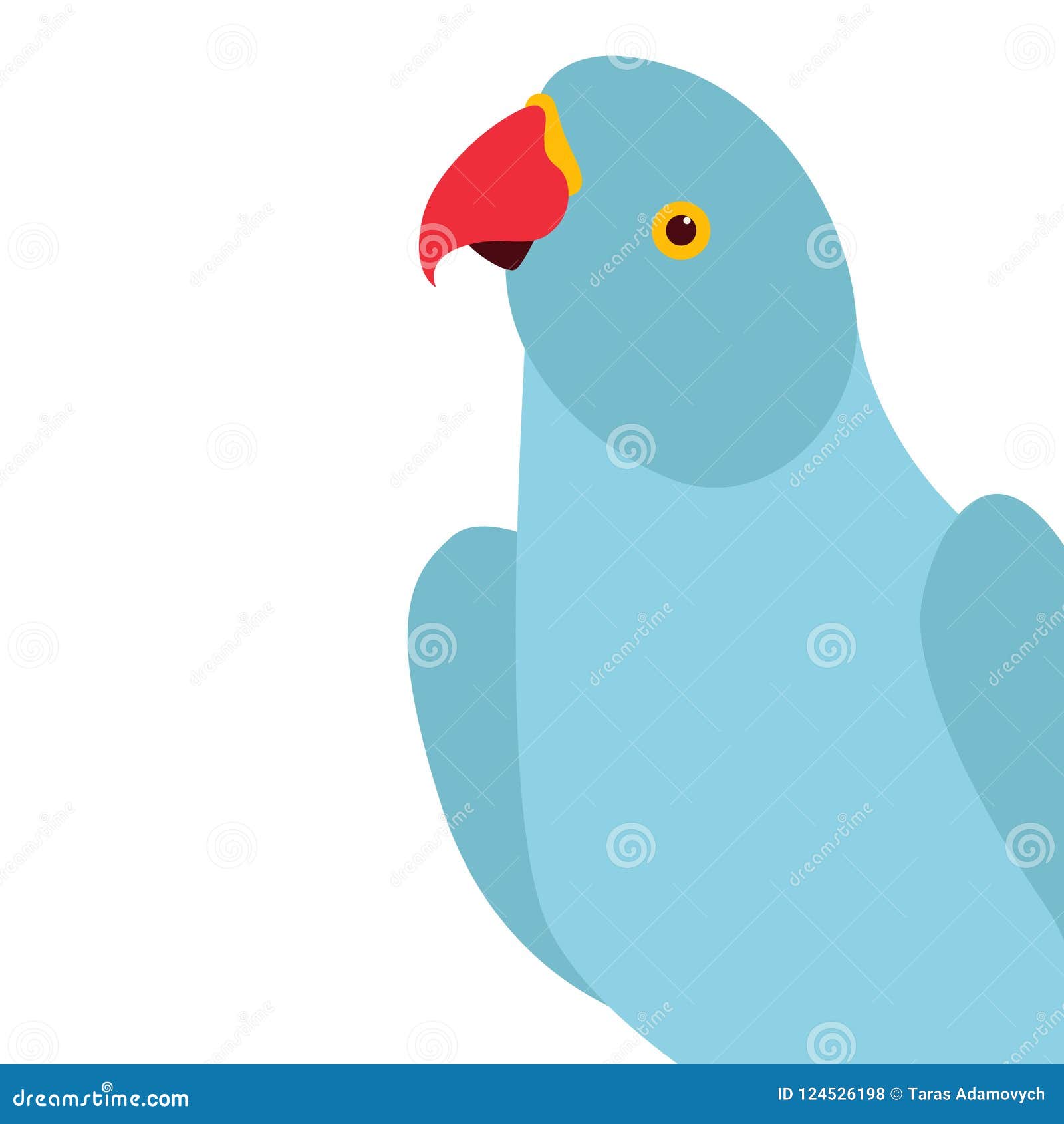Bird Parrot Vector Illustration Flat Style Profile Stock Vector ...