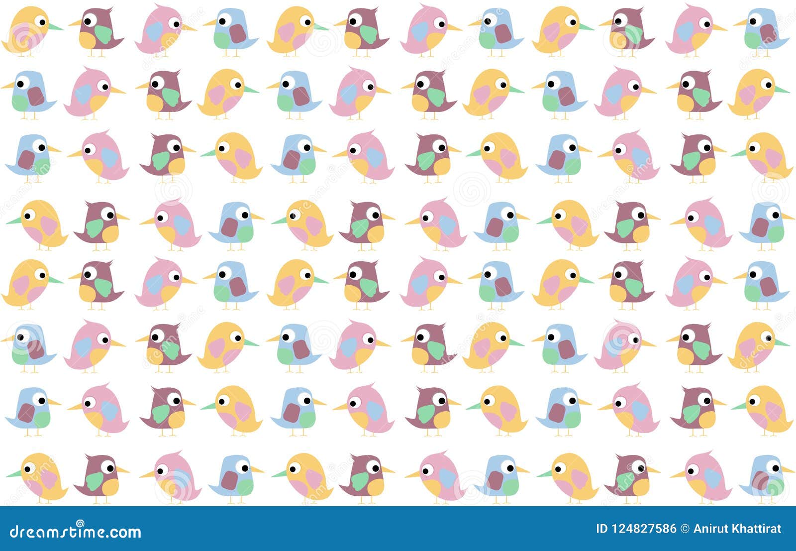 Bird pattern background stock vector. Illustration of pattern - 124827586