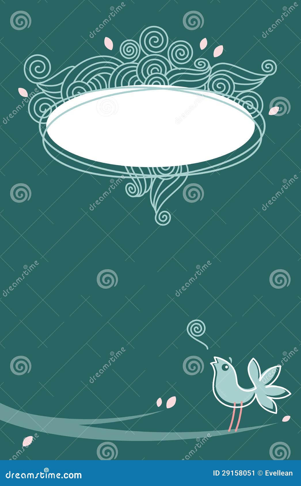 Bird and pattern frame stock vector. Illustration of curve - 29158051