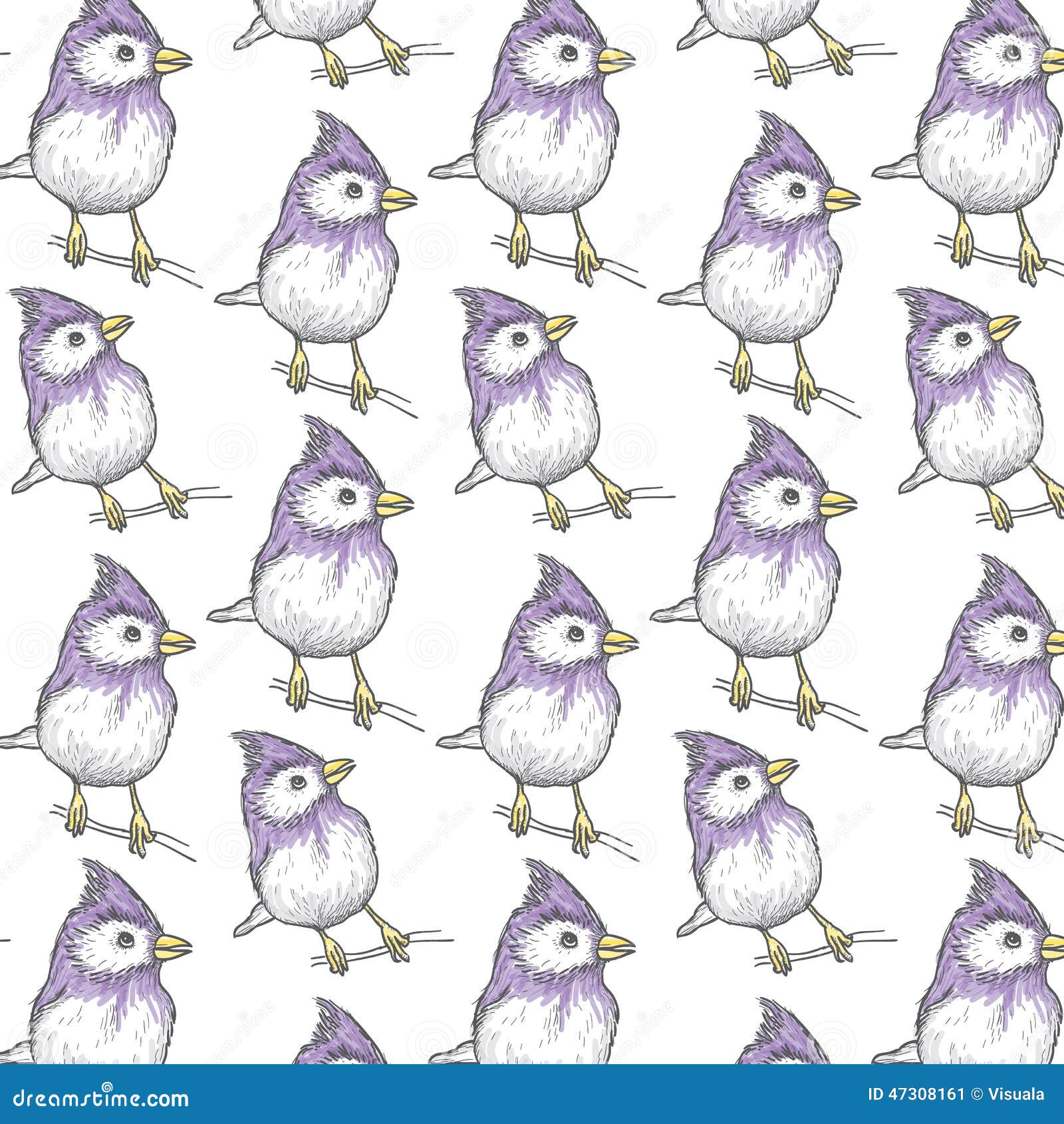 Bird pattern stock vector. Illustration of wallpaper - 47308161