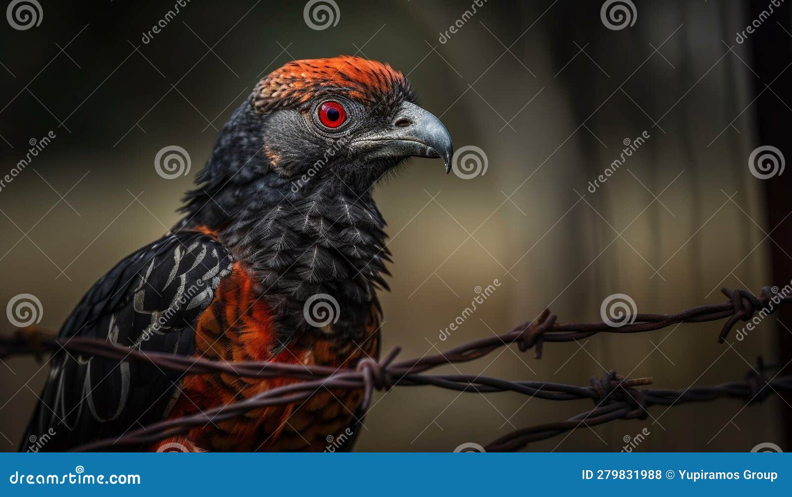 Bird Perching on Branch, Sharp Beak and Focused Animal Eye Generated by ...