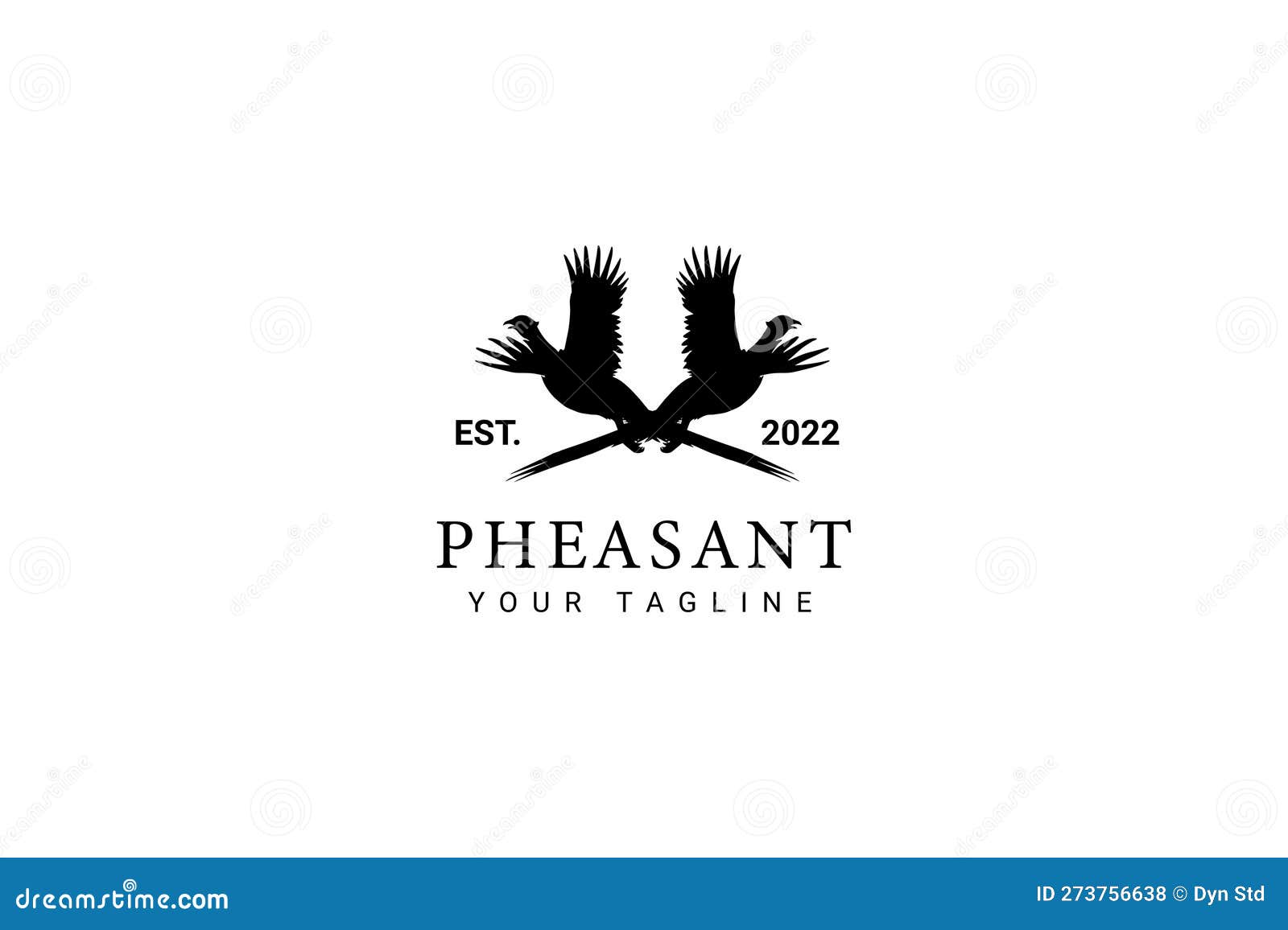 Bird Pheasant Logo Design Template Stock Vector - Illustration of ...