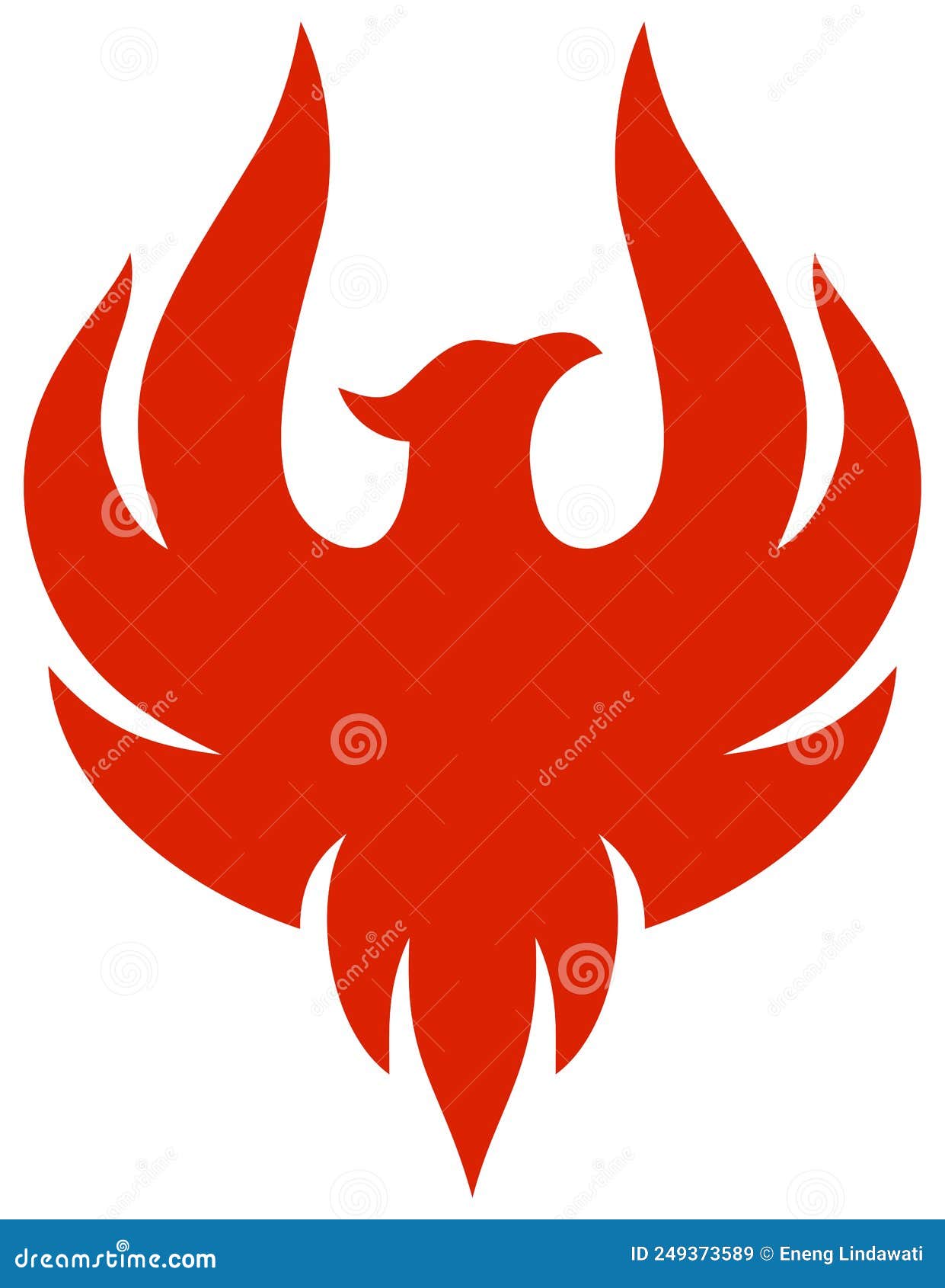 Red Phoenix Fire Logo Abstract Design Stock Illustration - Illustration ...