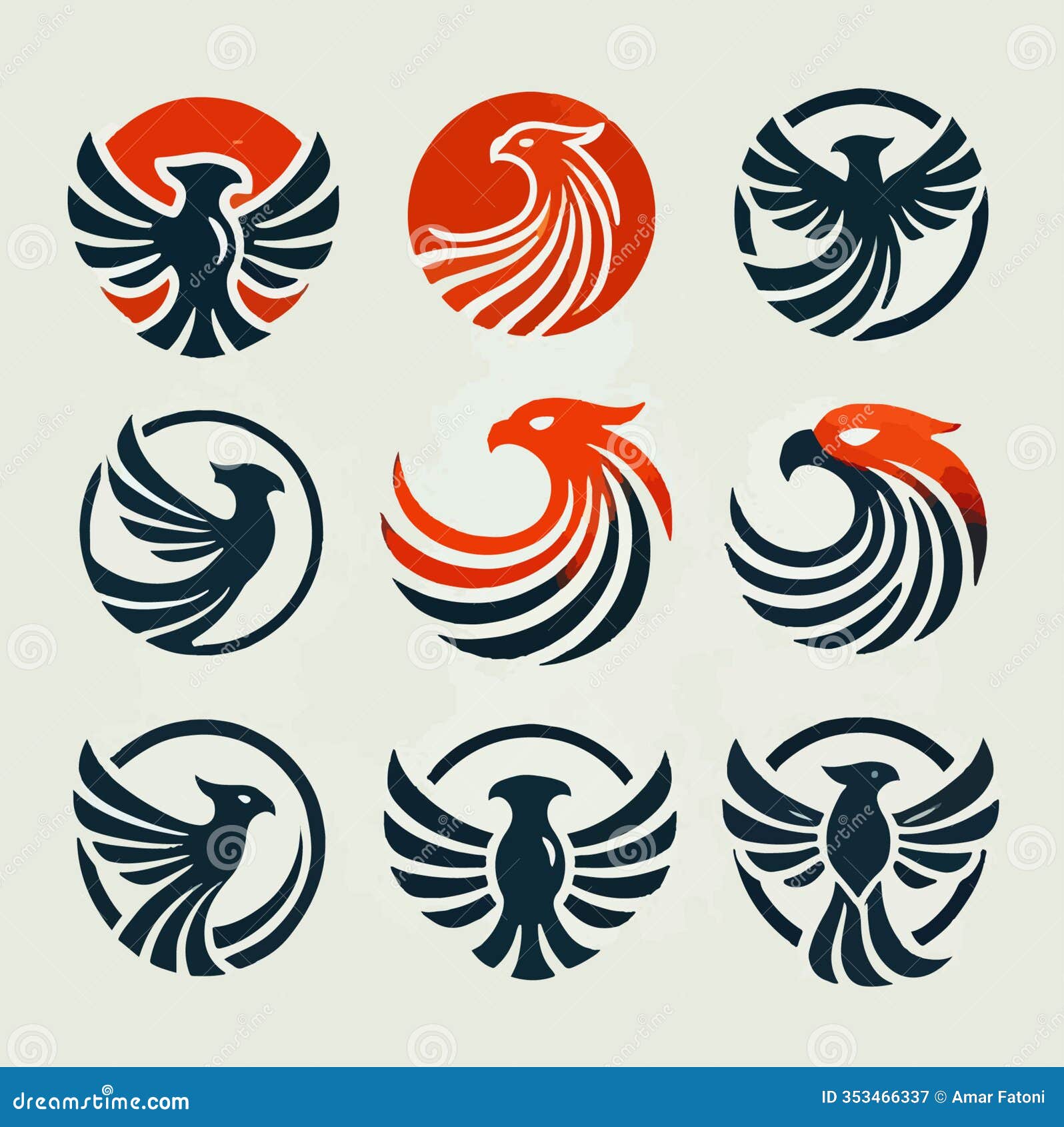 Bird, Phoenix, Hawk, Eagle, Circle Wings Logo Symbol, Creative ...