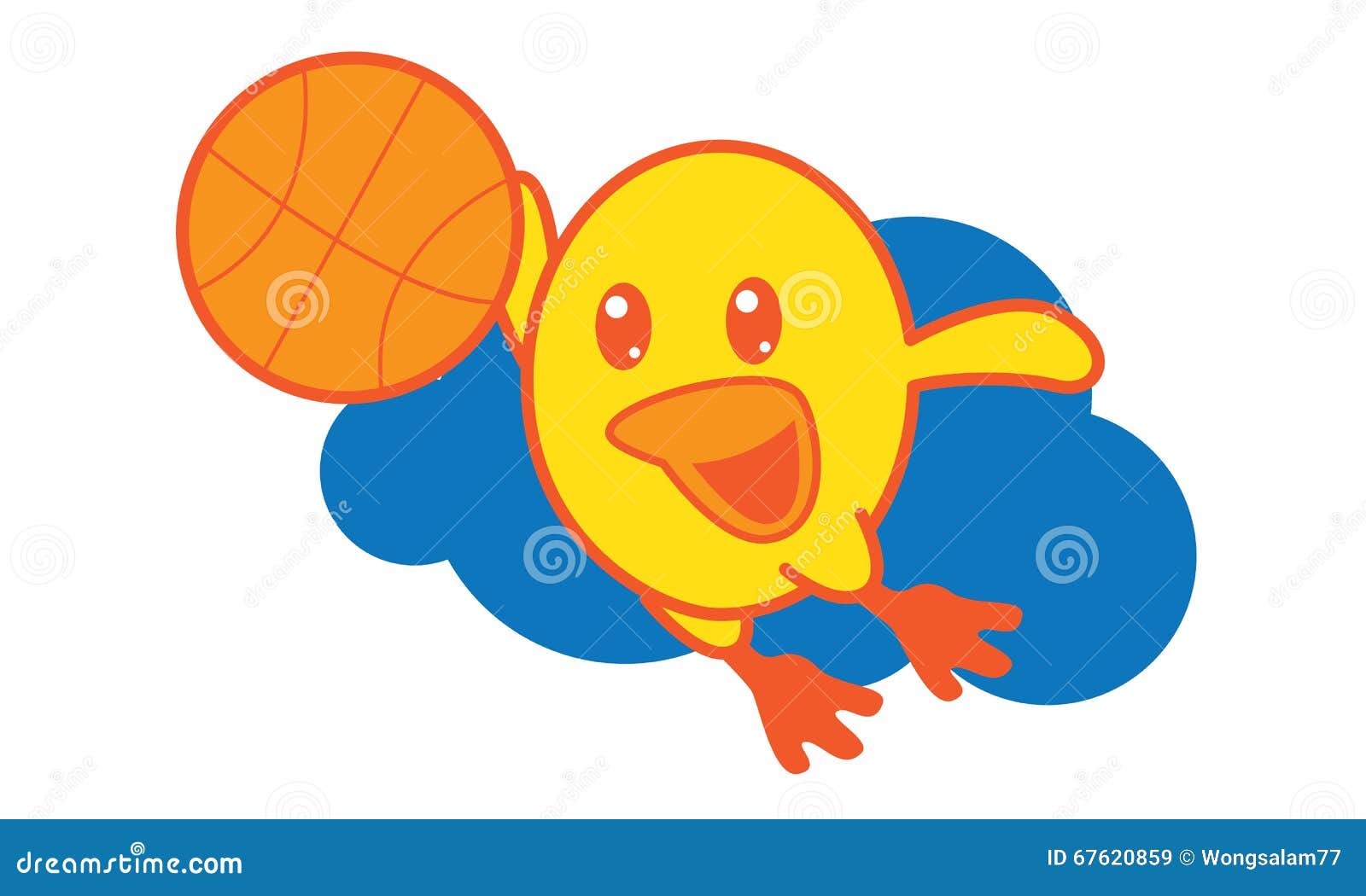 Bird Playing Basketball stock illustration. Illustration of sports ...