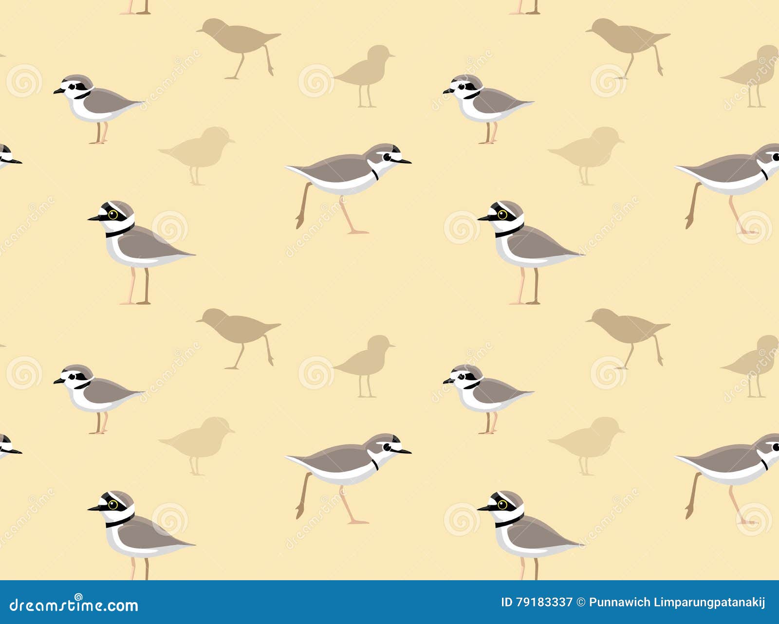 Bird Plover Wallpaper stock vector. Illustration of pattern - 79183337
