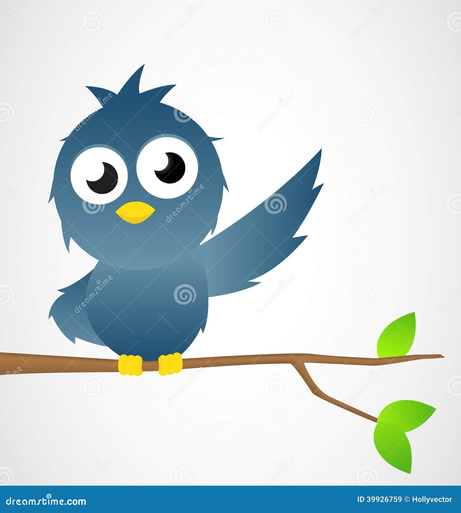 Bird is pointing stock vector. Illustration of blue, wing - 39926759