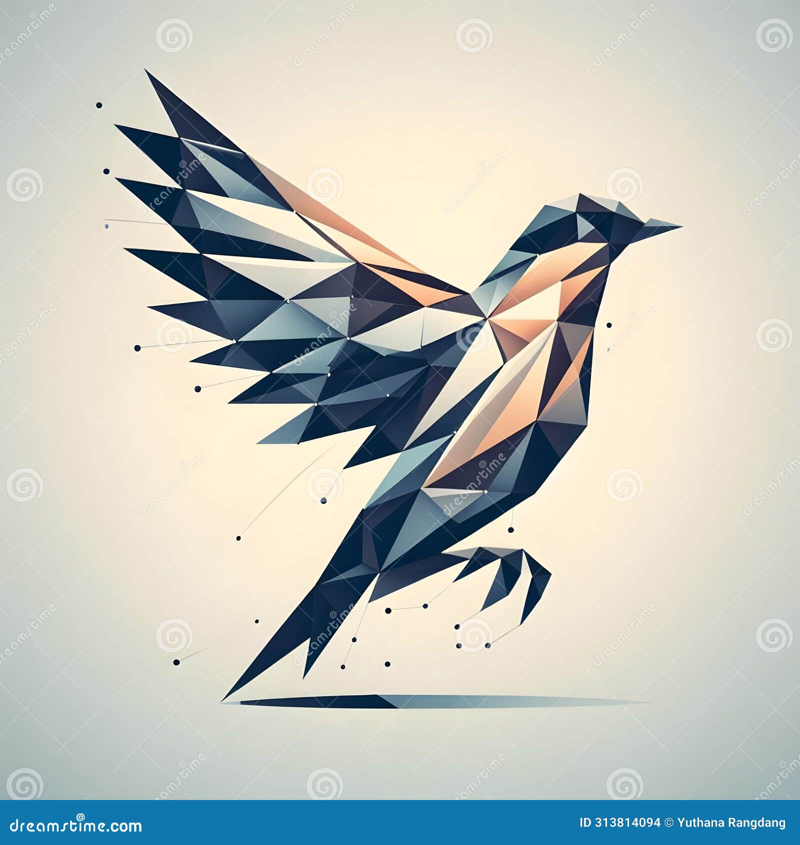 Bird polygon illustration. stock illustration. Illustration of ...