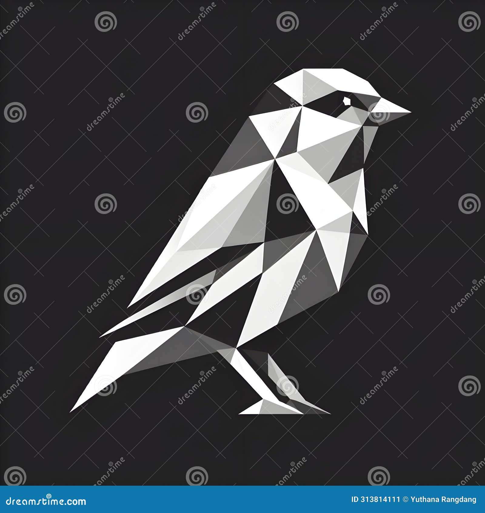 Bird polygon illustration. stock illustration. Illustration of fauna ...