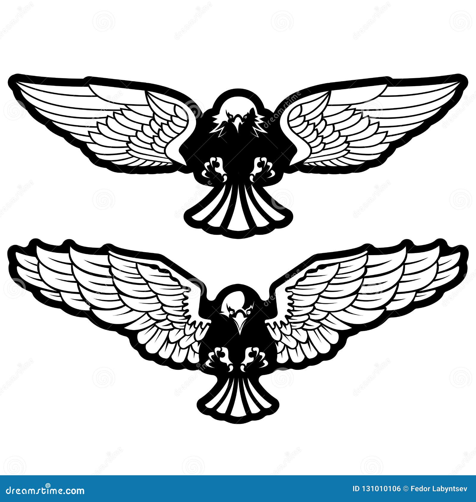 Bird of Prey Attacks Vector Illustration. Stock Vector - Illustration ...