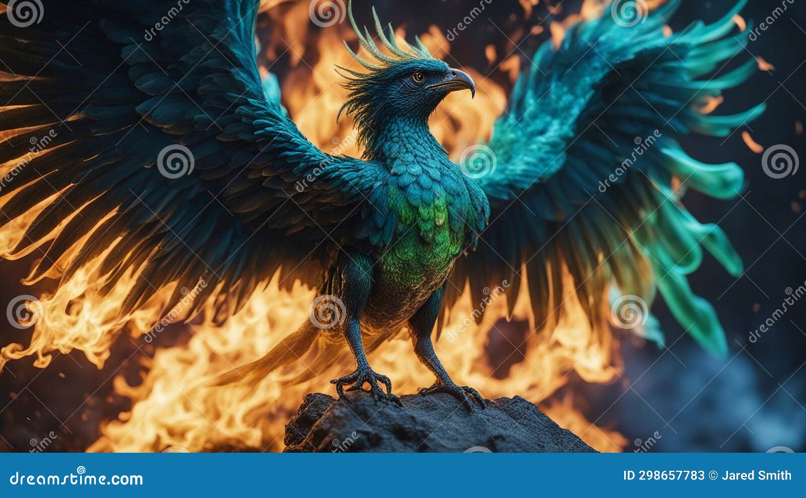 Green Phoenix Stock Illustration | CartoonDealer.com #105302542