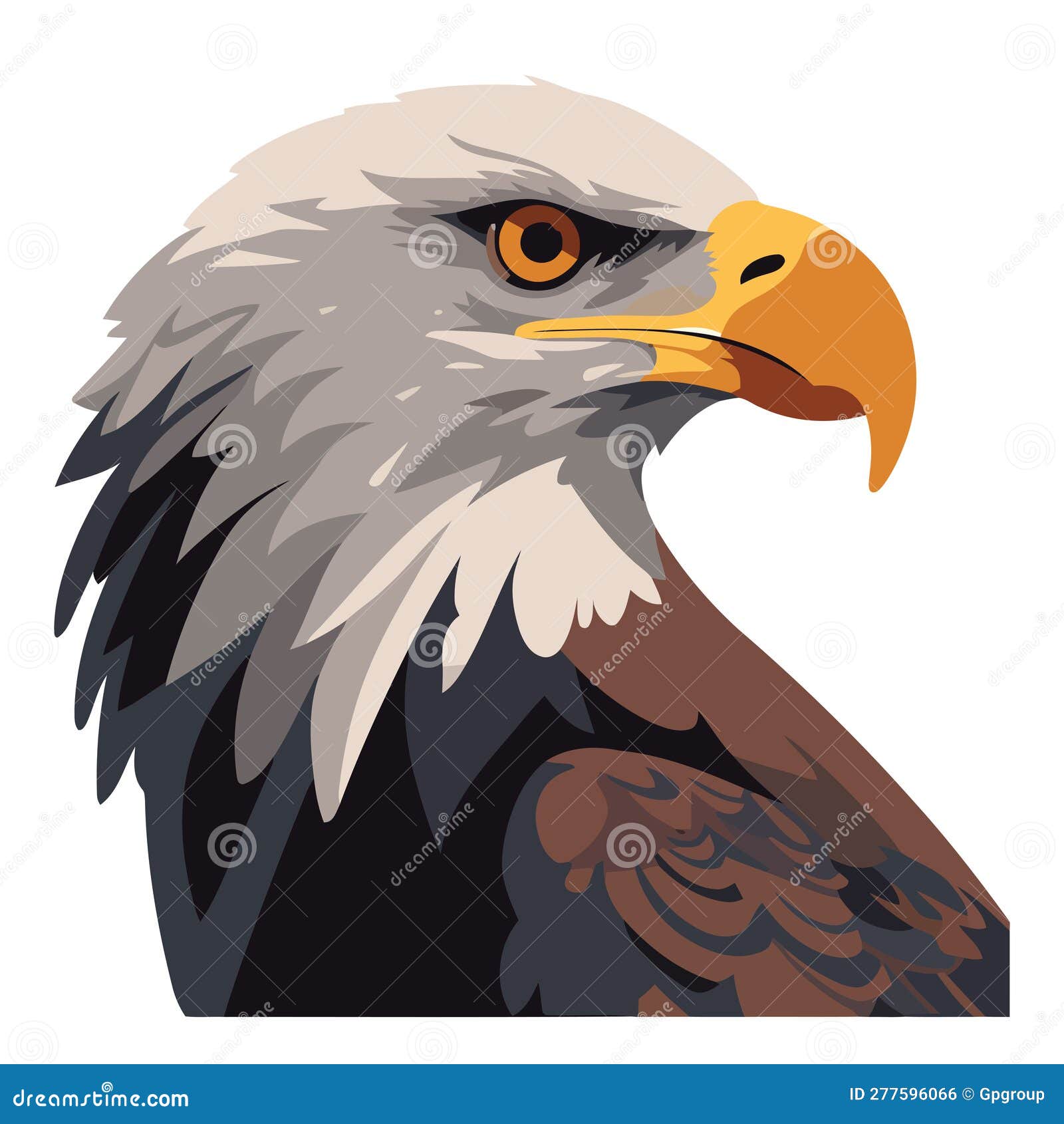 Bird of Prey Flying with Sharp Talons Stock Vector - Illustration of ...