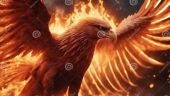 Bird of Prey a Phoenix that Rises from the Ashes with Fire and Grace ...
