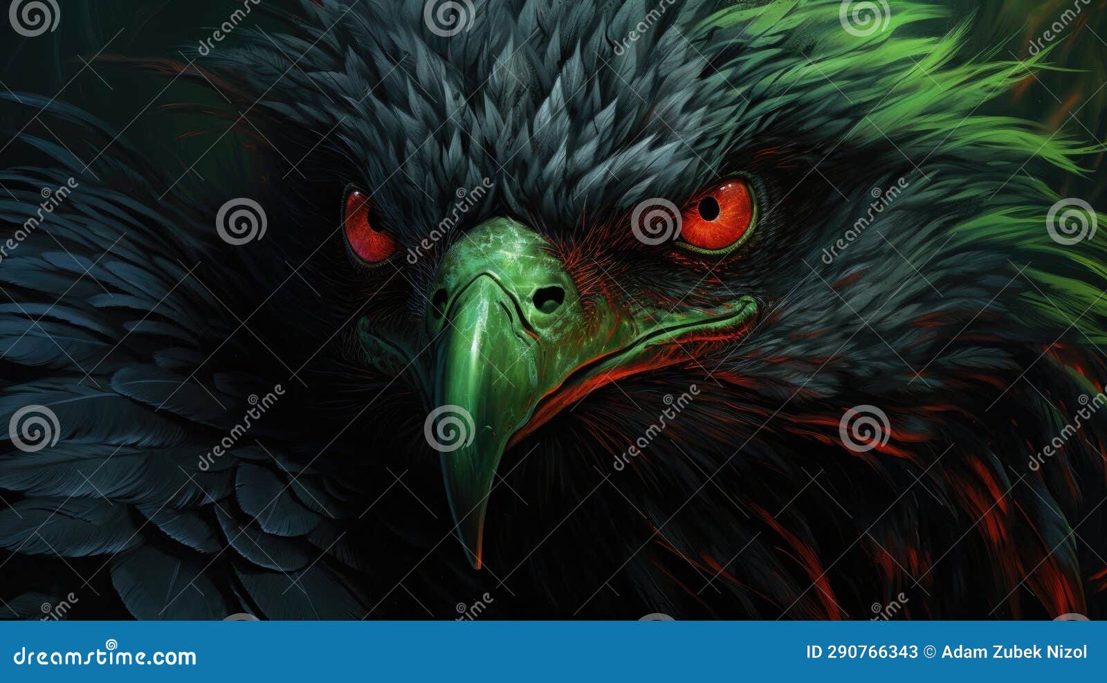 A bird with red eyes stock illustration. Illustration of wildlife ...