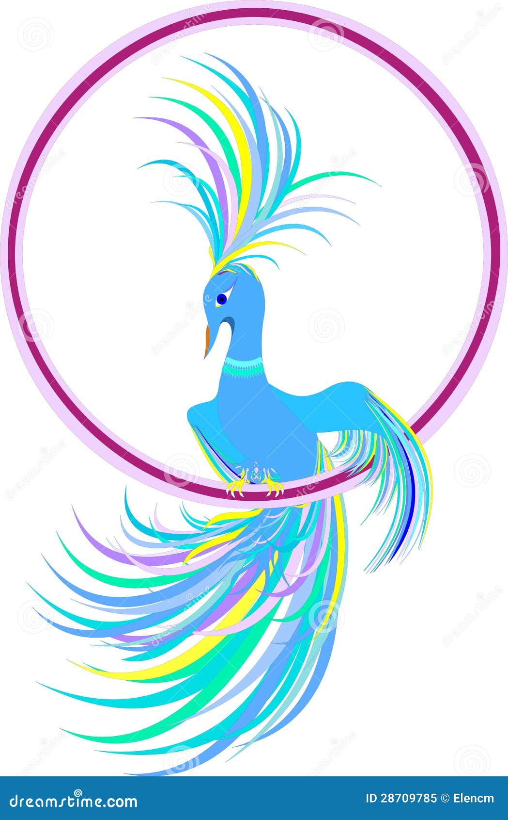 Bird on a ring. stock vector. Illustration of bird, modern - 28709785