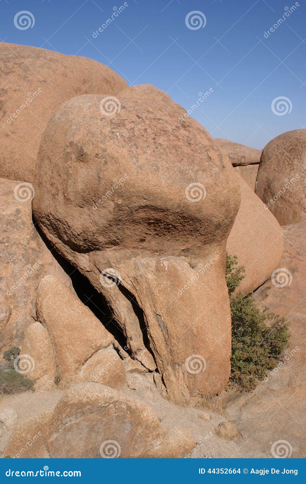 Bird Rock Near Spitzkoppe in Namibia Stock Photo - Image of blue ...