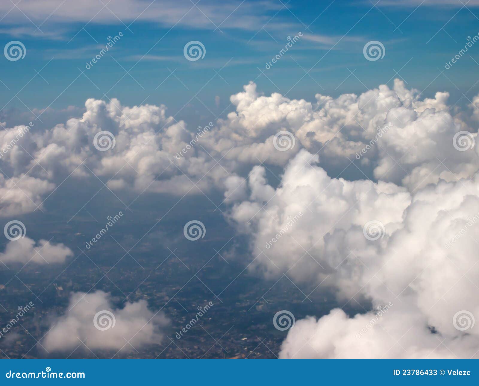 Bird S-eye View of Blue Sky Clouds Stock Image - Image of cloud ...