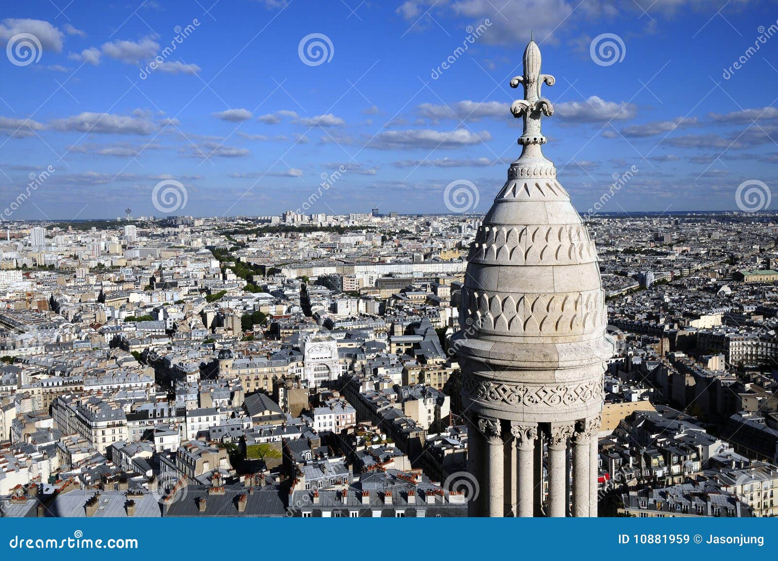 Bird S-eye View of City Paris Stock Image - Image of baslique ...