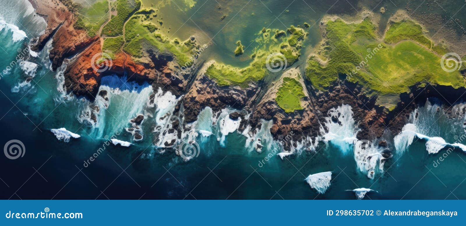 A Bird S-eye View of the Coast Stock Illustration - Illustration of ...