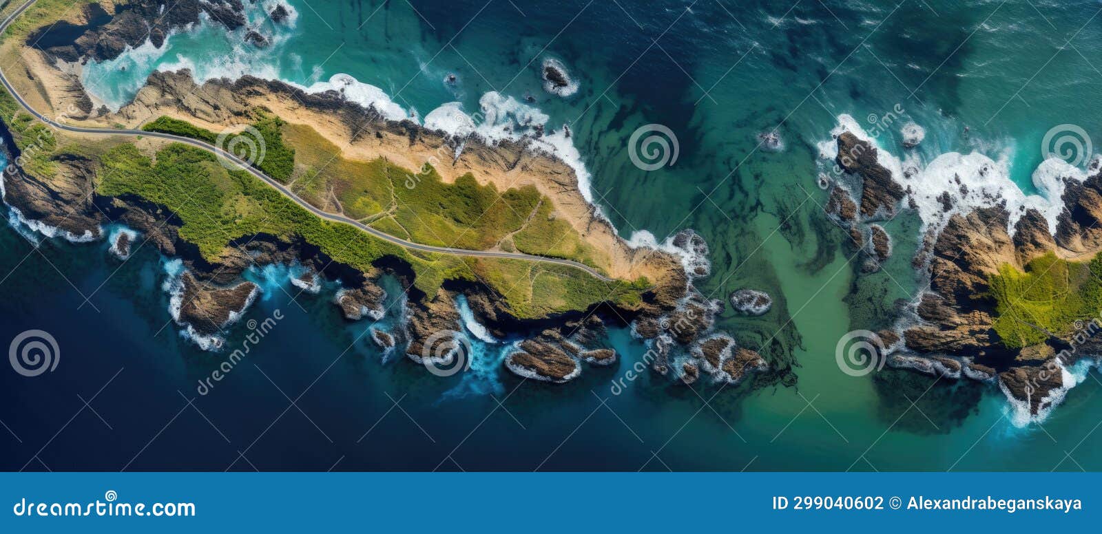 A Bird S-eye View of the Coast Stock Illustration - Illustration of ...