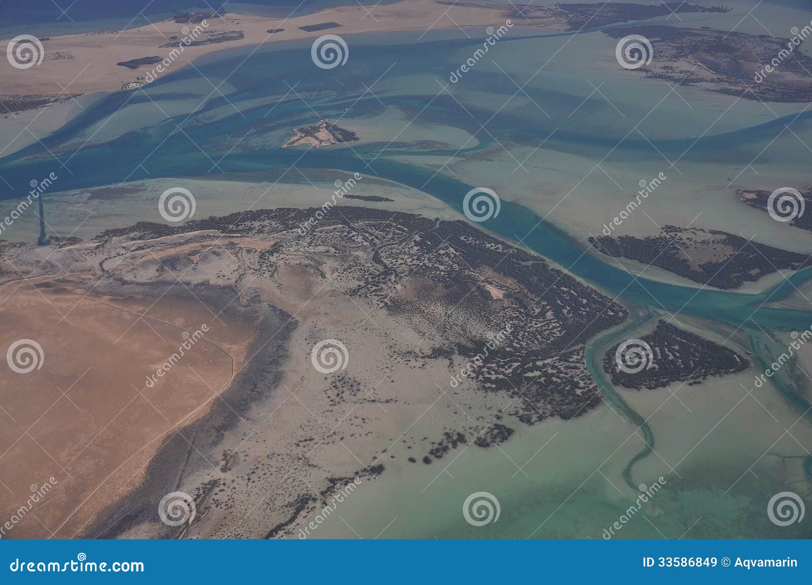 Bird S Eye View on Desert and Sea Stock Image - Image of disaster ...